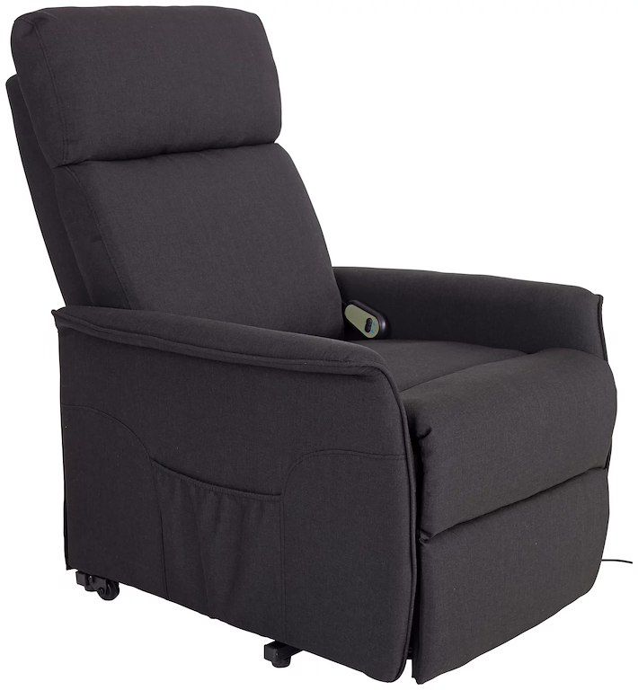 FOTELJA ZA GLEDANJE TELEVIZORA 66/80-97/90-159,5 cm , crna