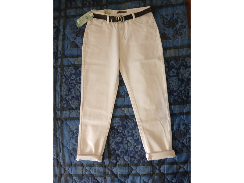 NOVE, MOM FIT, BELE PANTALONE M, L