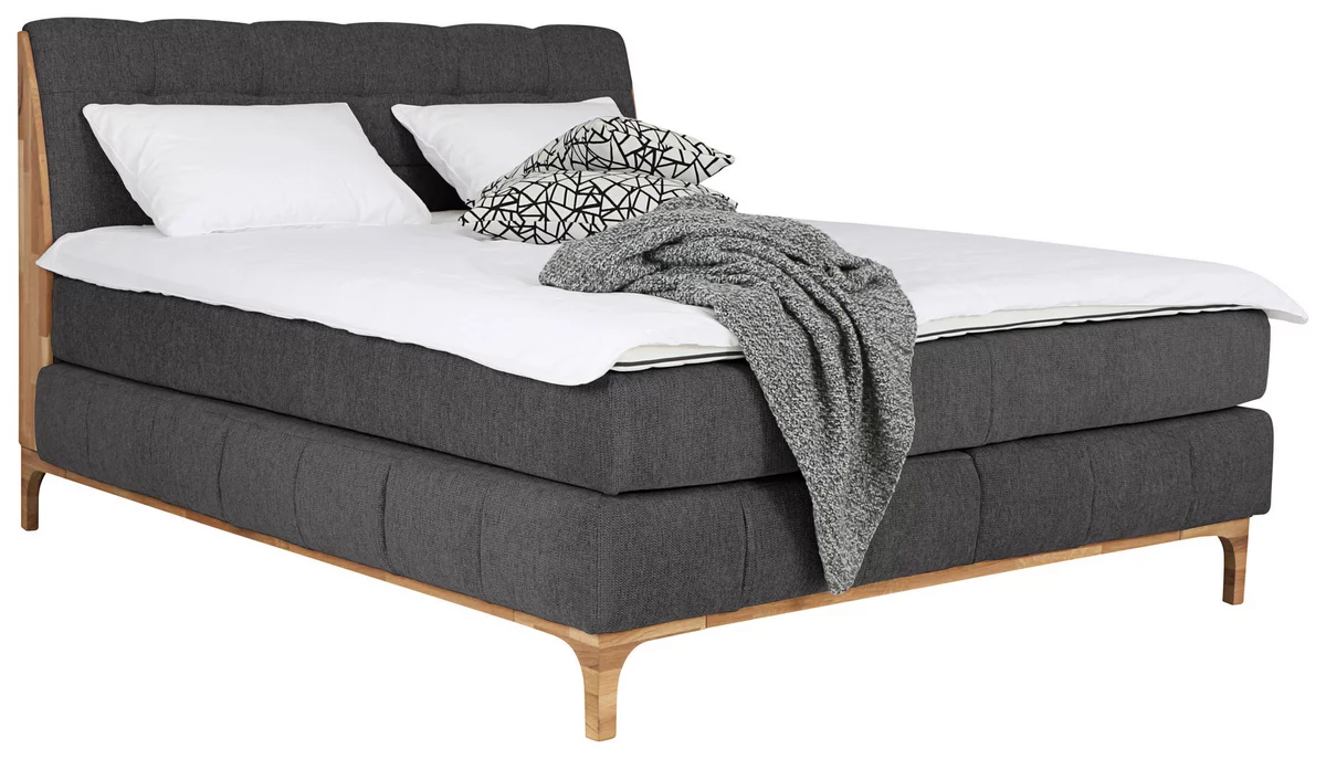 BOXSPRING KREVET 160/200 cm tamnosiva