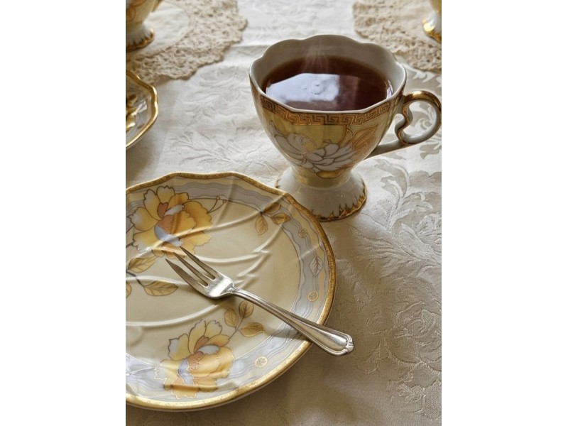 Luksuzna japanska Porcelanska Solja 24ct zlato