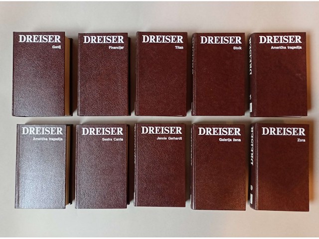 THEODORE DREISER komplet 1-10