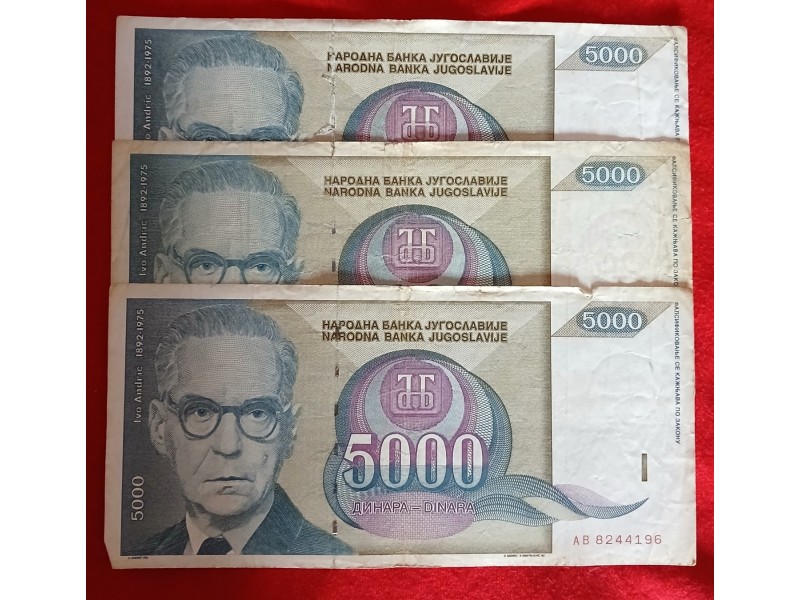 3 puta 5000 Dinara, SRJ 1992