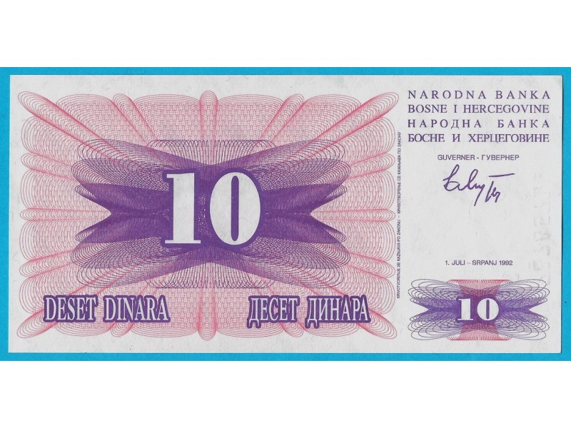 BIH 10 dinara 1992