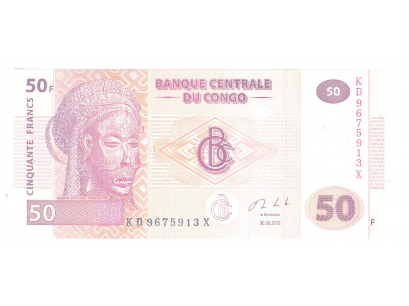 Kongo 50 Francs 2013 UNC