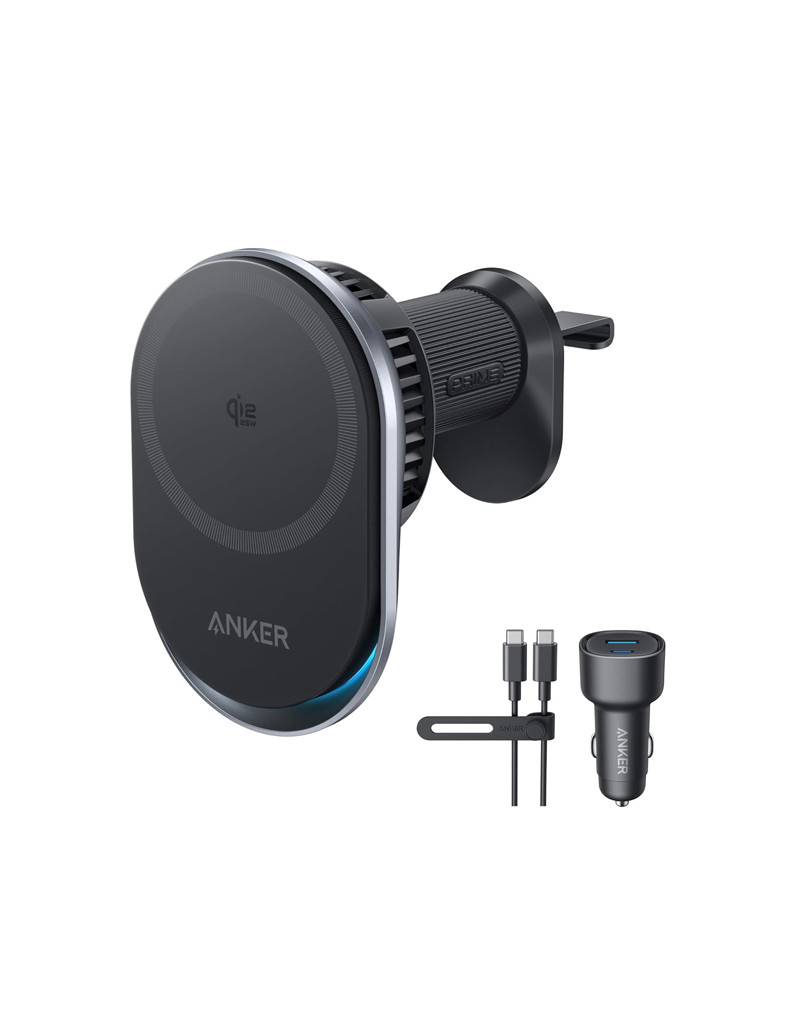 ANKER Prime 25W MagGo bezicni auto punjac, crni