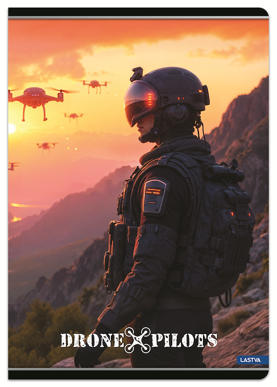 SVESKA A4 KARO DRONE PILOTS (više dezena)