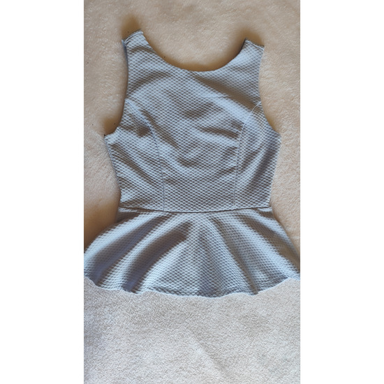 Plava peplum bluza S