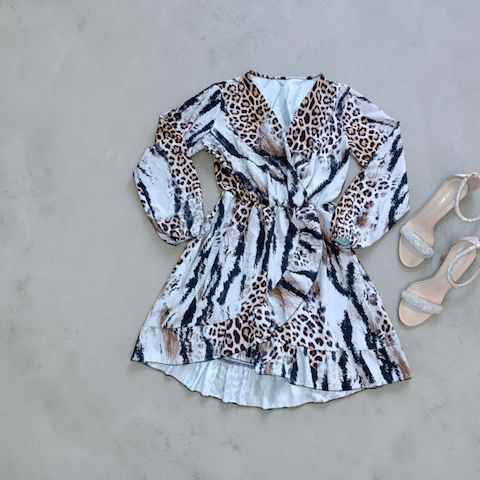 Haljina animal print M/manji L vel