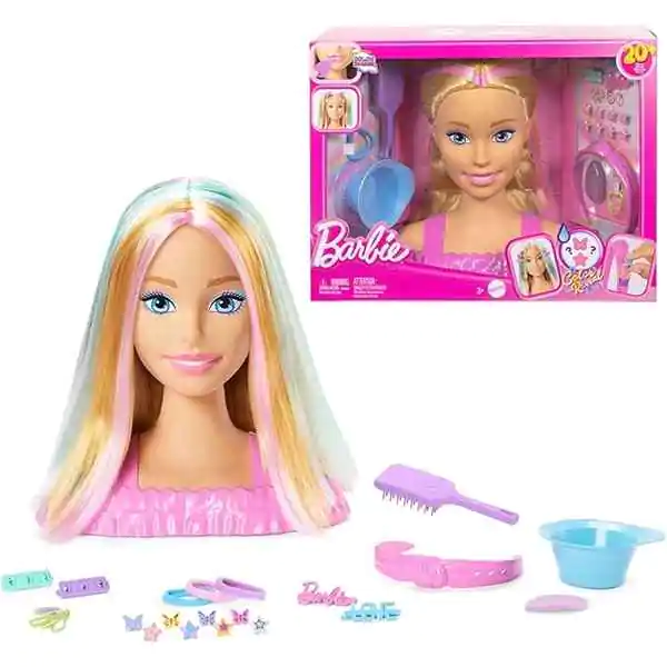 Barbie lutka-glava za friziranje sa dodacima