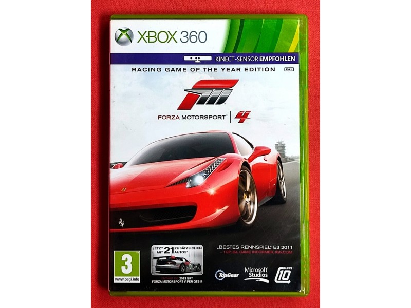 FORZA MotorSport 4 2xcd - XBox 360 Originalna Igra