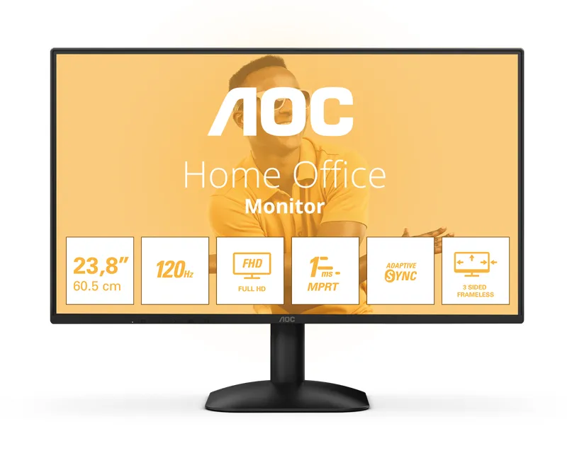AOC 23.8 inča 24B31H FHD 1920x1080 IPS 120 Hz Adaptive Sync kancelarijski monitor