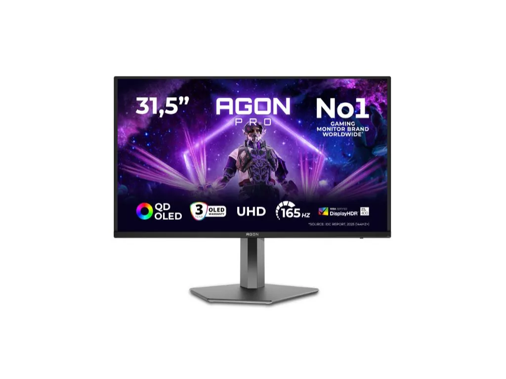Monitor AOC AG326UD 31.5"/OLED/3840X2160/165Hz/0.03ms GtG/HDMIx2,DP/G-sync/VESA/zvucnici/crna