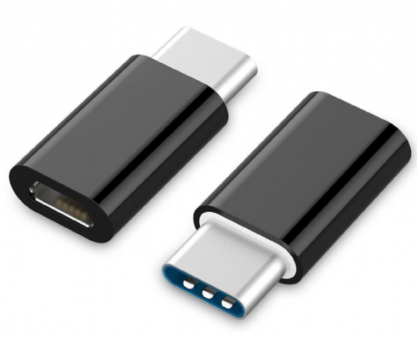 A-USB2-CMmF-01 Gembird microUSB 2.0 na Type-C adapter (CM/MicroUSB-F), black