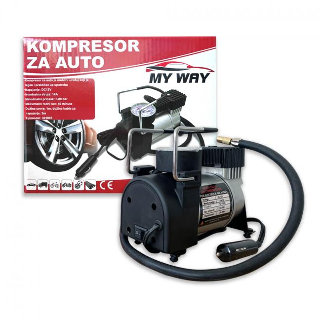 MY WAY - Oprema
KOMPRESOR ZA AUTO 12V 6.89bar