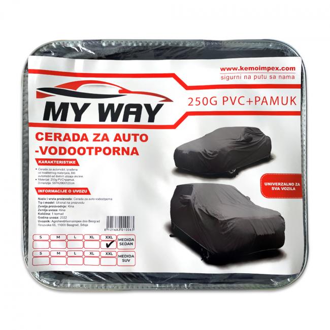MY WAY - Oprema
CERADA ZA AUTO - VODOOTPORNA 533x196x150cm