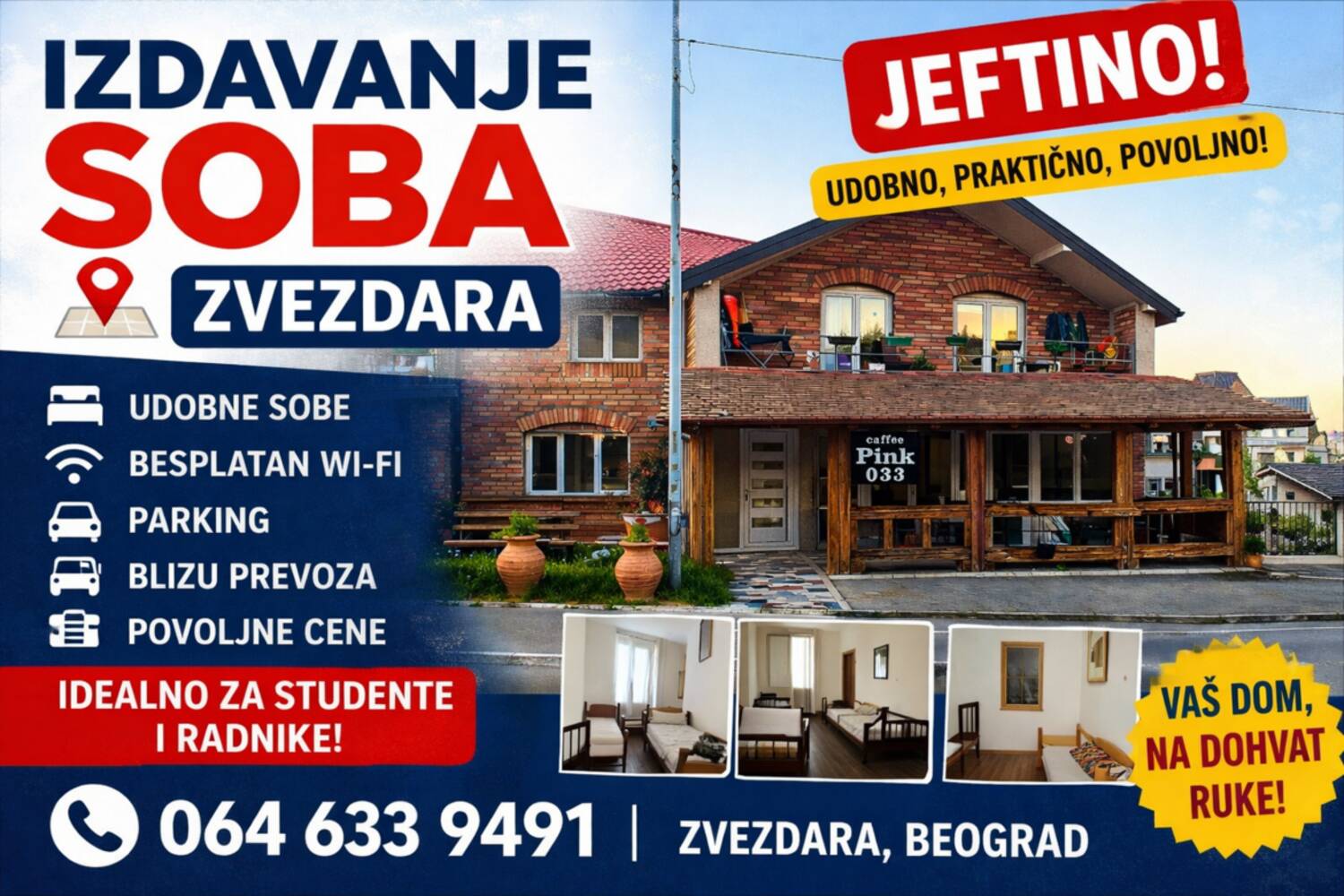 Apartman, Beograd - Kluz | Izdavanje · 15m² · 150€