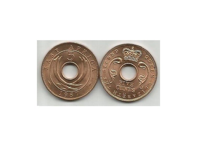 East Africa 5 cents 1957. UNC