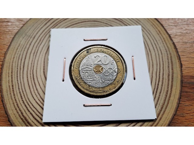 FRANCUSKA 20 FRANCS 1894-1994 GODINA BIMETAL JUBILARAC