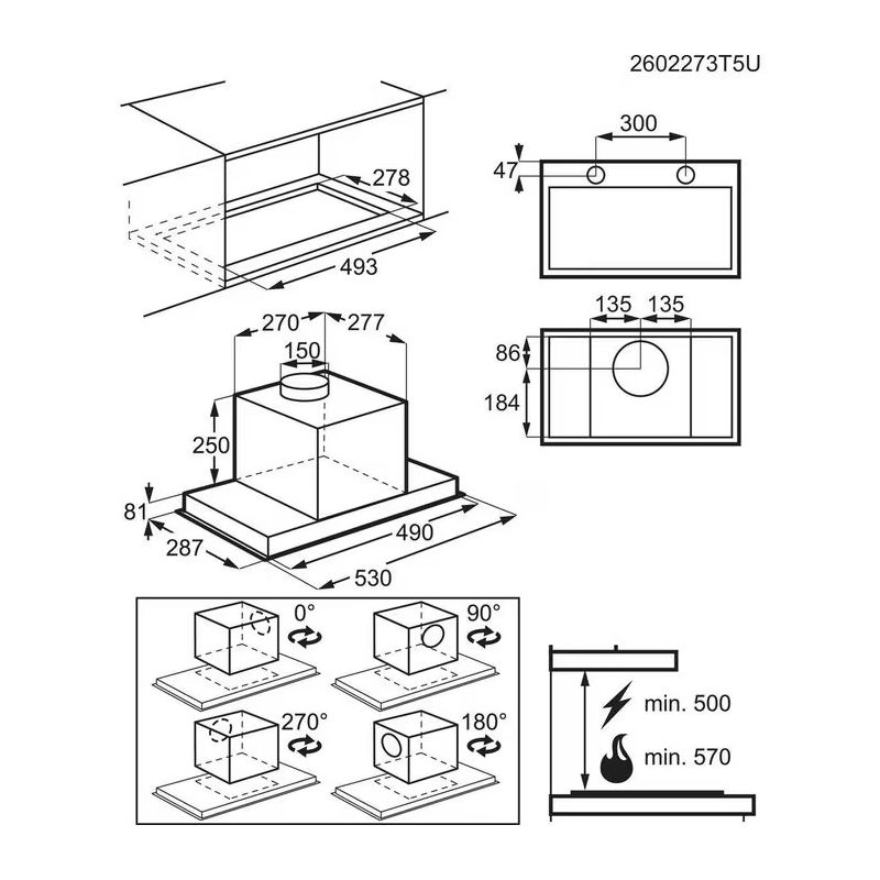 Electrolux ugradni aspirator CFG526R