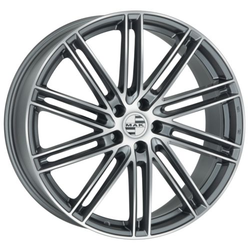 Alu felna 21x9,5J 5/130 ET46 71,6 MAK Leipzig - Gun Metal Polished