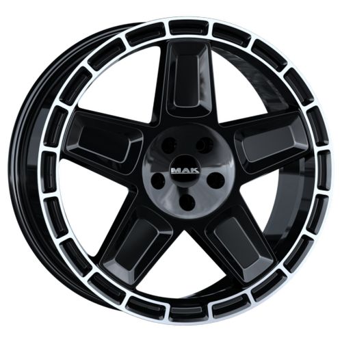 Alu felna 20x9,0J 5/130 ET25 84,1 MAK Trek - Gloss Black Mirror Ring