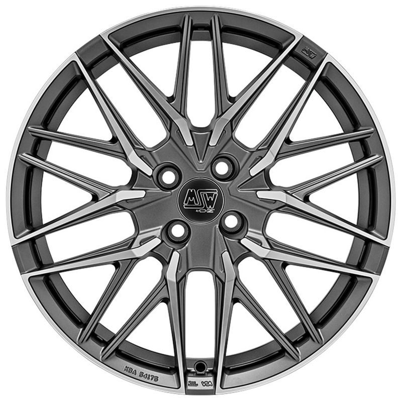 Alu felna 21x8,5J 5/112 ET30 73 MSW 50 Matt Gun Metal Full Polished