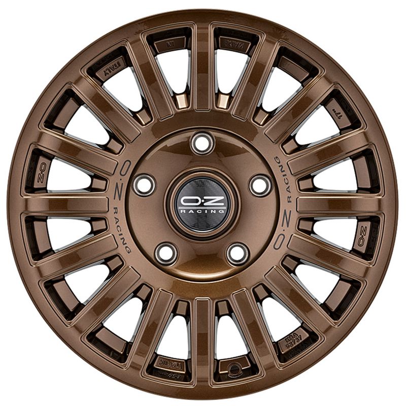 Alu felna 18x8,5J 6/114,3 ET40 66,1 OZ Rally Raid Gloss - Bronze Black Lettering