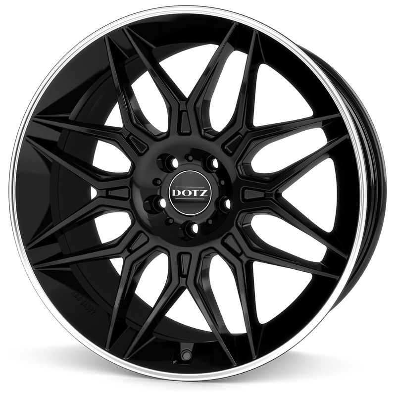 Alu felna 20x9,0J 5/112 ET33 66,6 DOTZ Longbeach - Matt Black Polished Lip