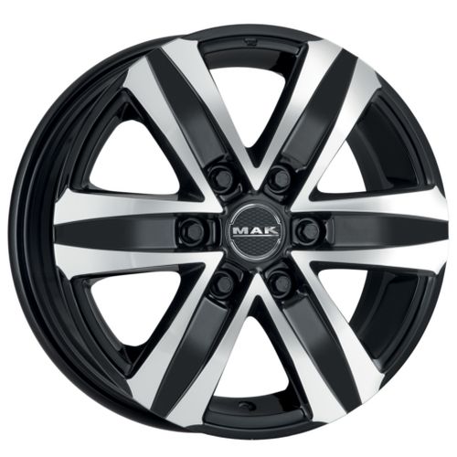 Alu felna 18x8,0J 6/114,3 ET45 66,1 MAK Stone 6 - Black Polished