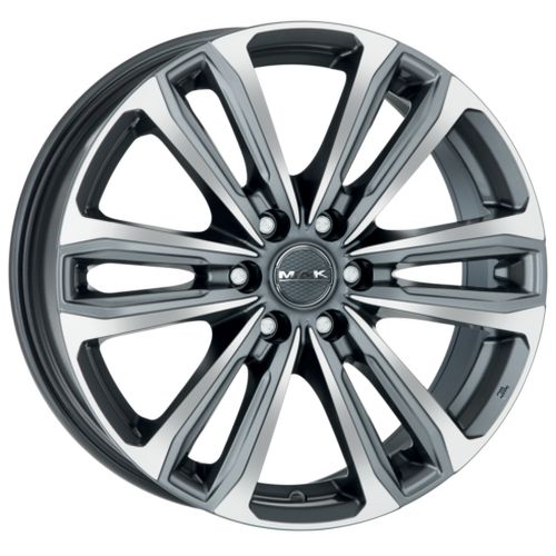 Alu felna 17x7,5J 6/114,3 ET45 66,1 MAK Safari 6 - Gun Metal Polished