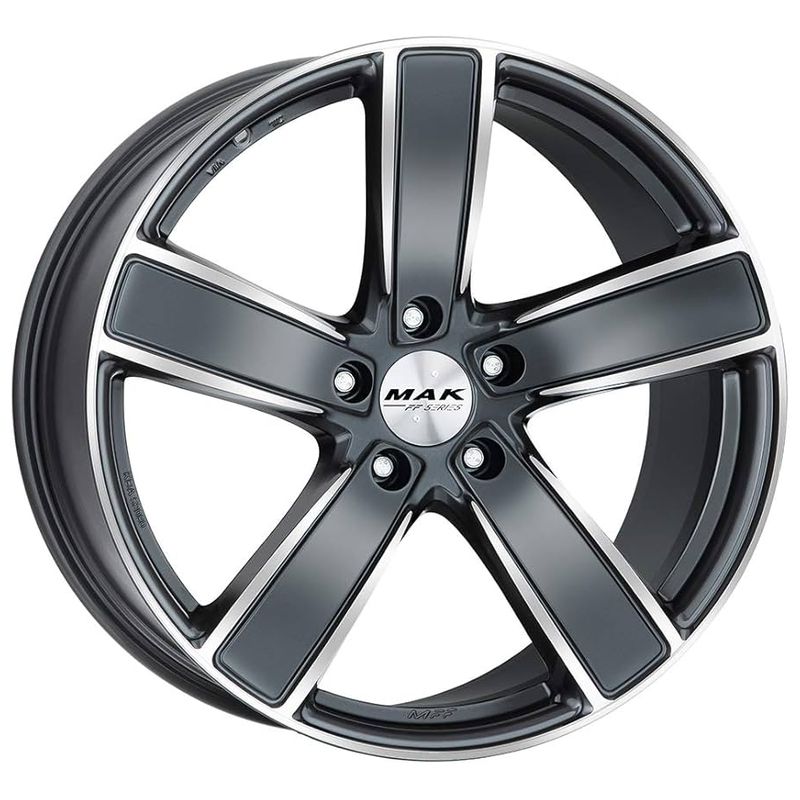 Alu felna 20x11,5J 5/130 ET68 71,6 MAK Turismo-D-Ff - Gun Met-Mirror Face