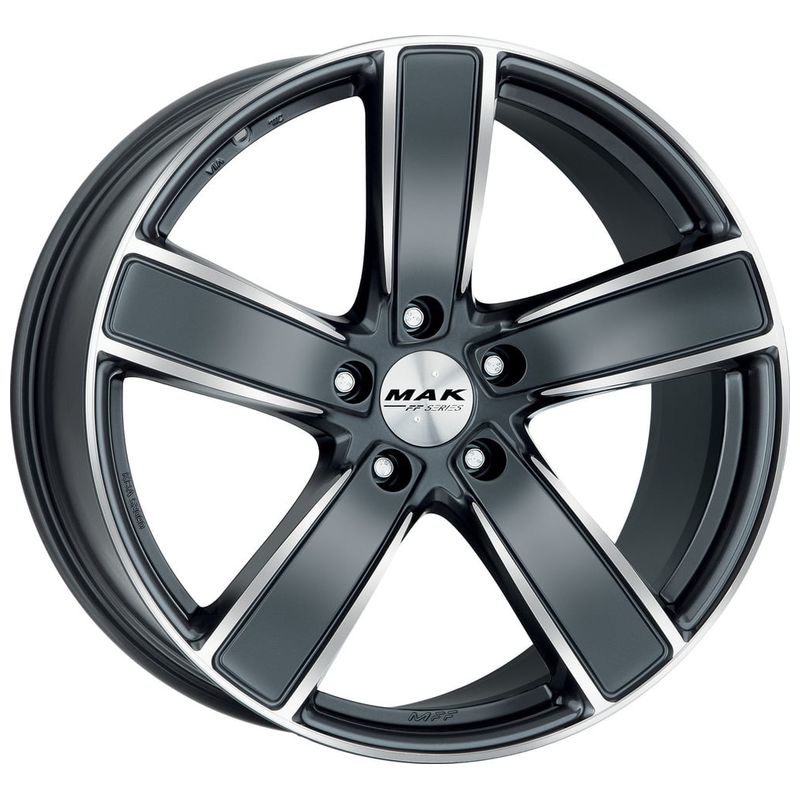 Alu felna 20x9,5J 5/130 ET71 71,6 MAK Turismo-Ff - Gun Met-Mirror Face