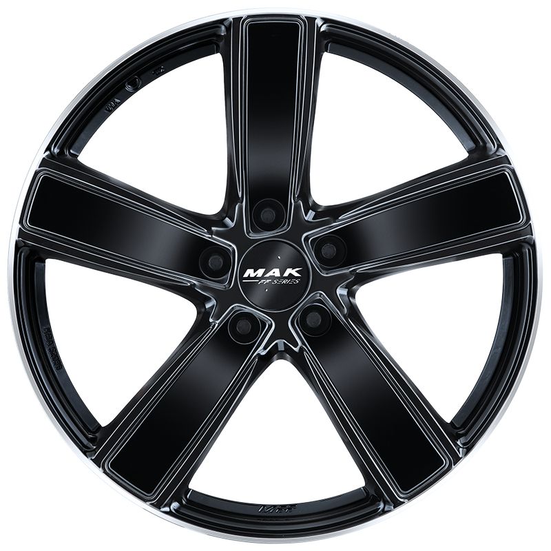 Alu felna 20x9,5J 5/130 ET65 71,6 MAK Turismo-Ff - Gloss Black Mirror Ring