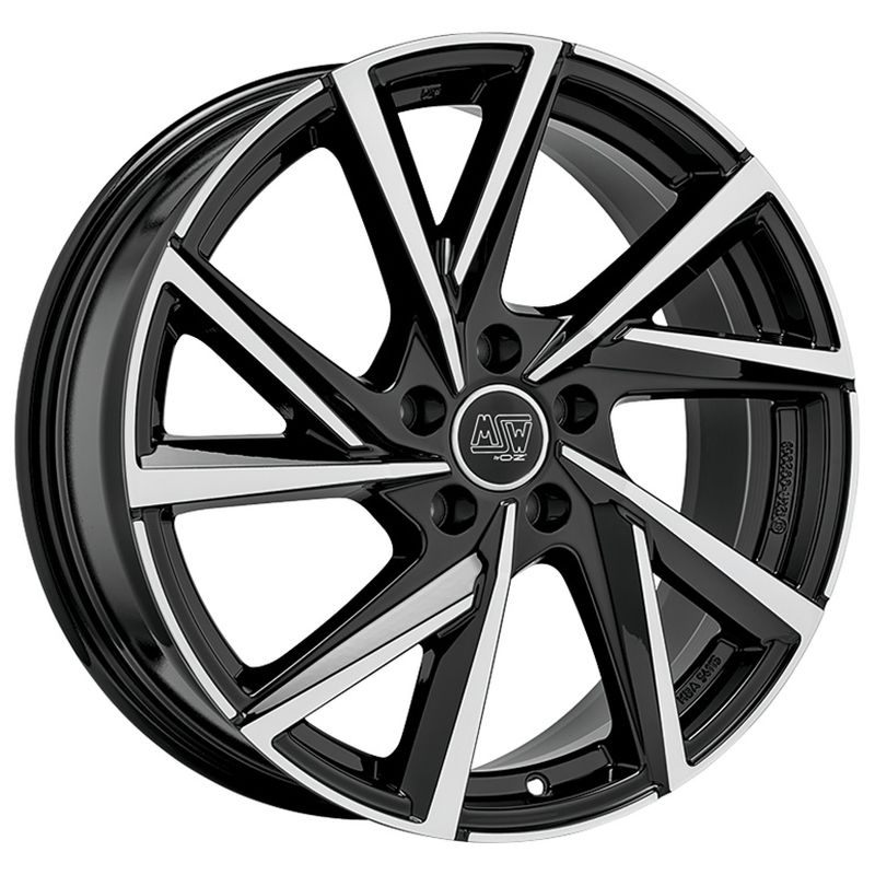 Alu felna 16x6,5J 5/114,3 ET45 67,1 MSW 80-5 - Gloss Black Full Polished