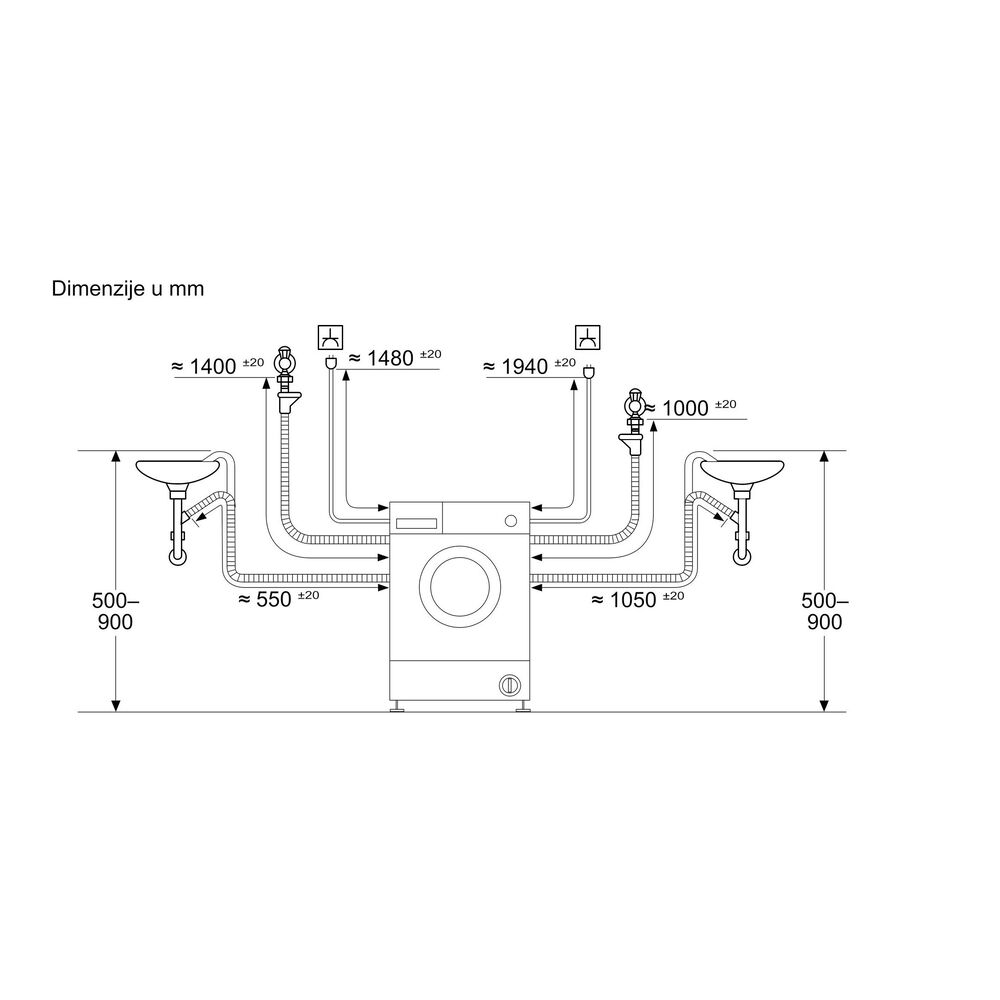 Bosch ugradna mašina za pranje i sušenje veša WKD28490EU