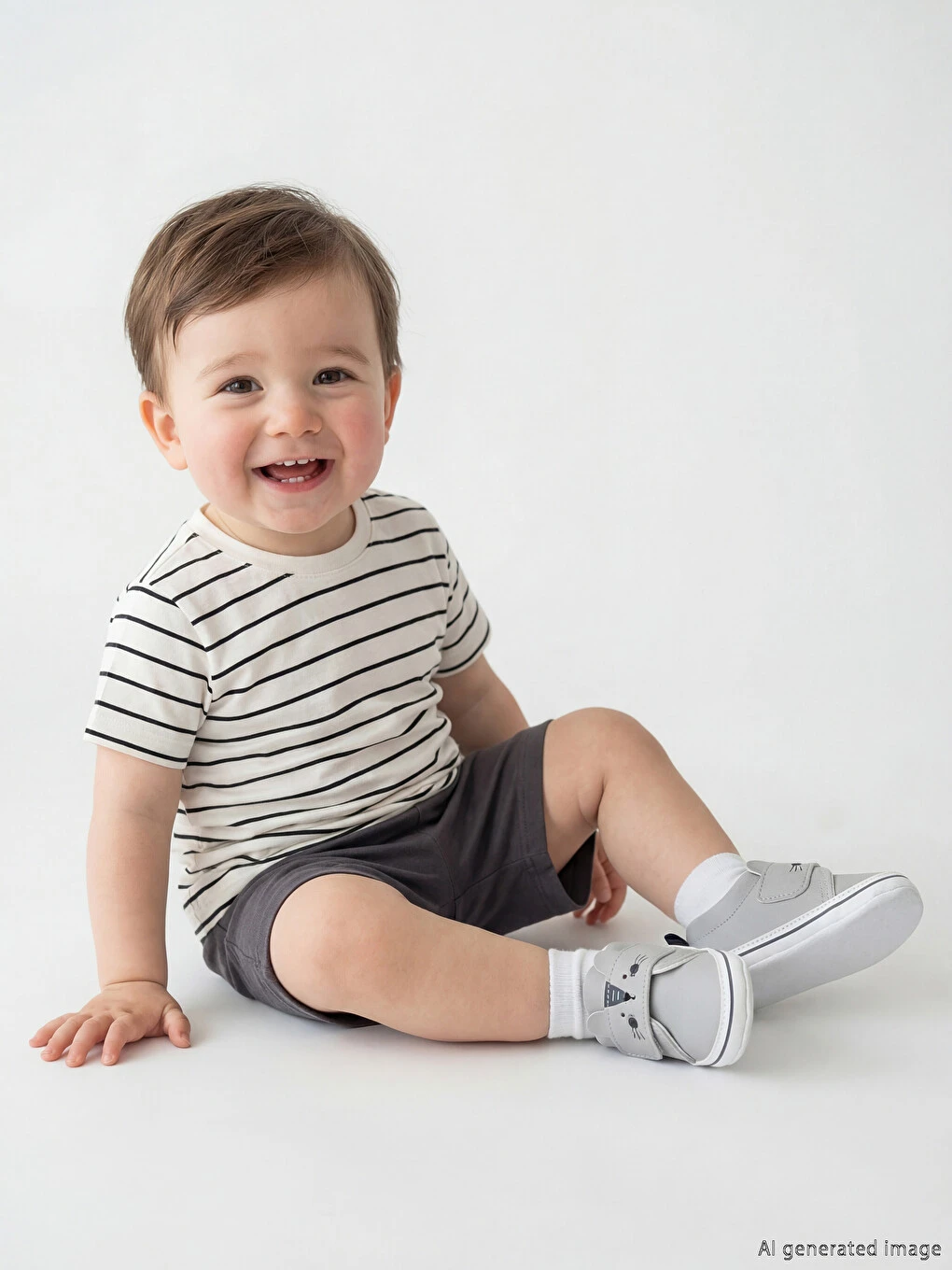 LCW baby Prugasta Majica I Šorts Za Bebe Dečake