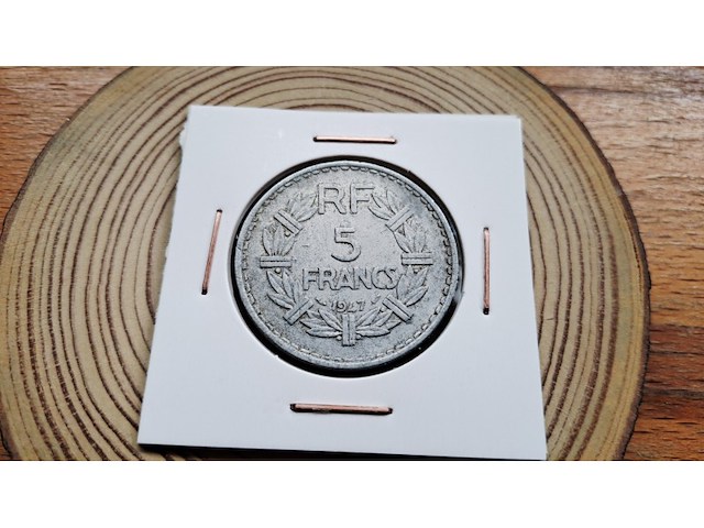 FRANCUSKA 5 FRANCS 1947 GODINA