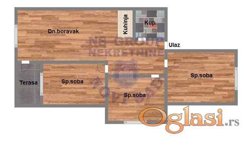 Troiposoban stan u Futogu 71m2
