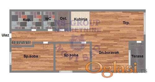 Adice trosoban stan u izgradnji 68m2