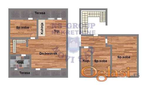 Cetvorosoban stan kod Lipovog gaja,67m2