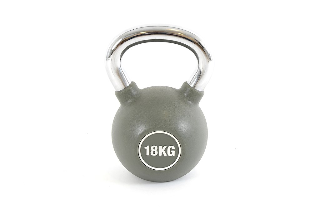 TRENAŽER-KETTLEBELL RUČNI TEG 18kg HROM-SIVI