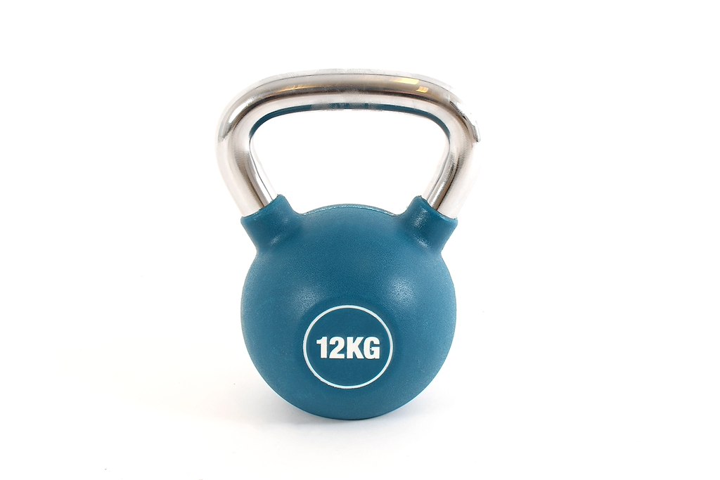TRENAŽER-KETTLEBELL RUČNI TEG 12kg HROM-PLAVI
