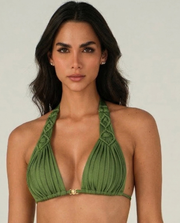 Top Aroeira Triangulo-Alongado-Macrame