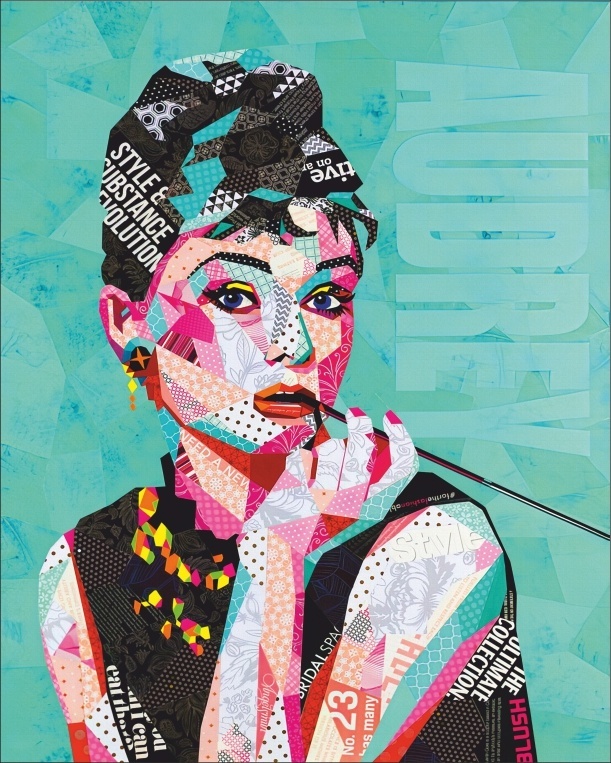 Audrey H., uramljena slika 40x50cm , 50x70cm i 60x80cm