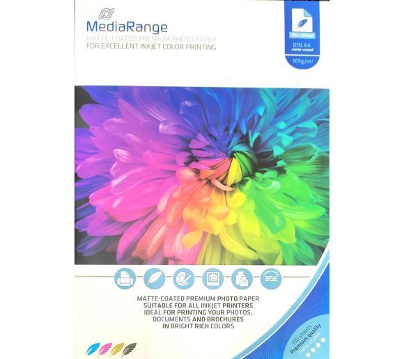 MediaRange - germany foto papir A4 matt 105 g/m² 100 listova MRINK116