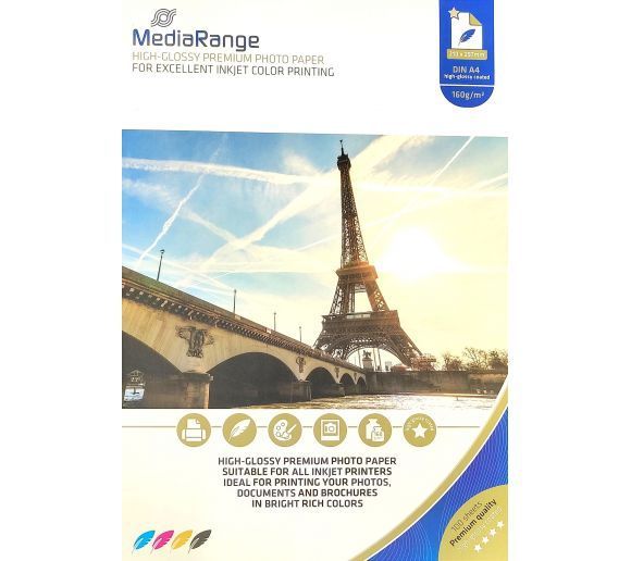 MediaRange - germany foto papir A4 glossy 160 g/m² MRINK105