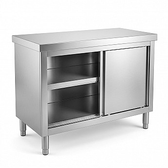 Inox radni sto sa kliznim vratima 2000x600x850mm