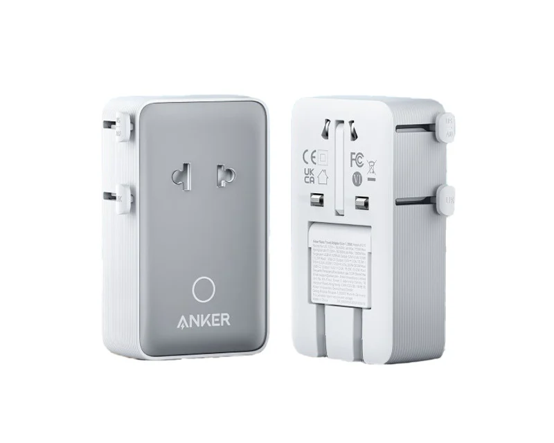 ANKER Nano 20W putni zidni punjač 5-portova (2x USB-A, 2x USB-C, utičnica EU na US, UK, AU i EU), beli