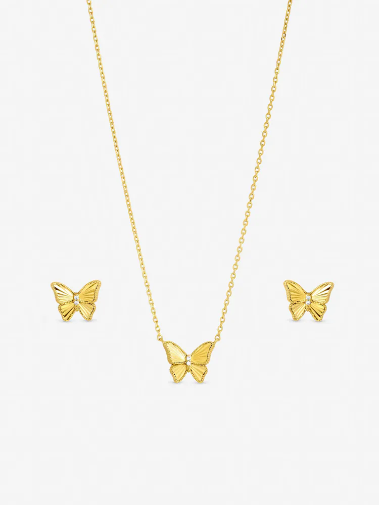 Jon Richard Tone Diamond Cut Butterfly Set Poklon kutija