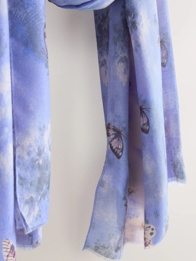 Plavi leptir print - Lagani Šal